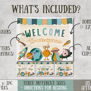 Space Back to School Bulletin Board Kit Welcome Back to School ...