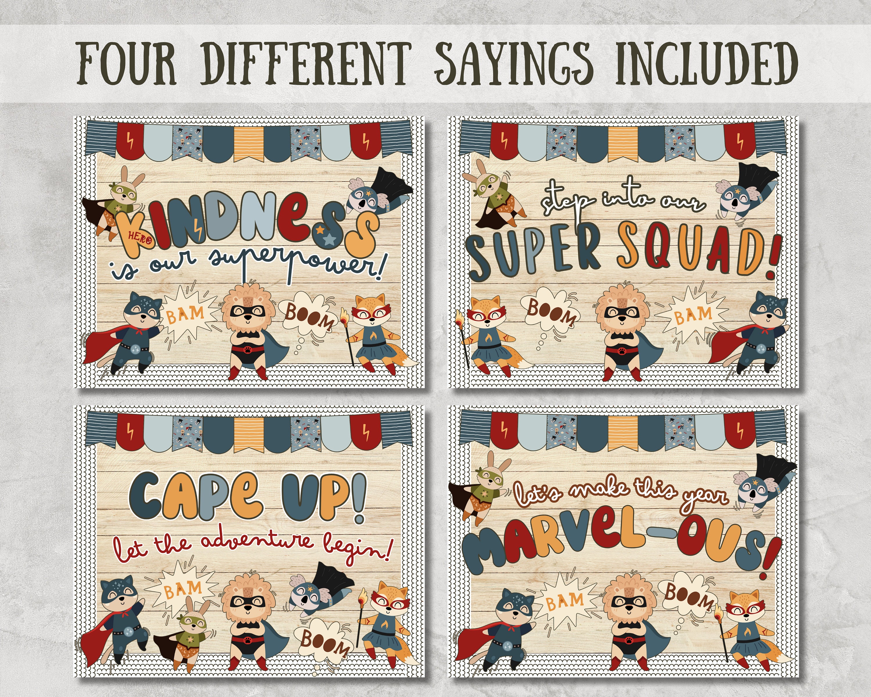 Superheroes Back to School Bulletin Board Kit Welcome Back to School ...