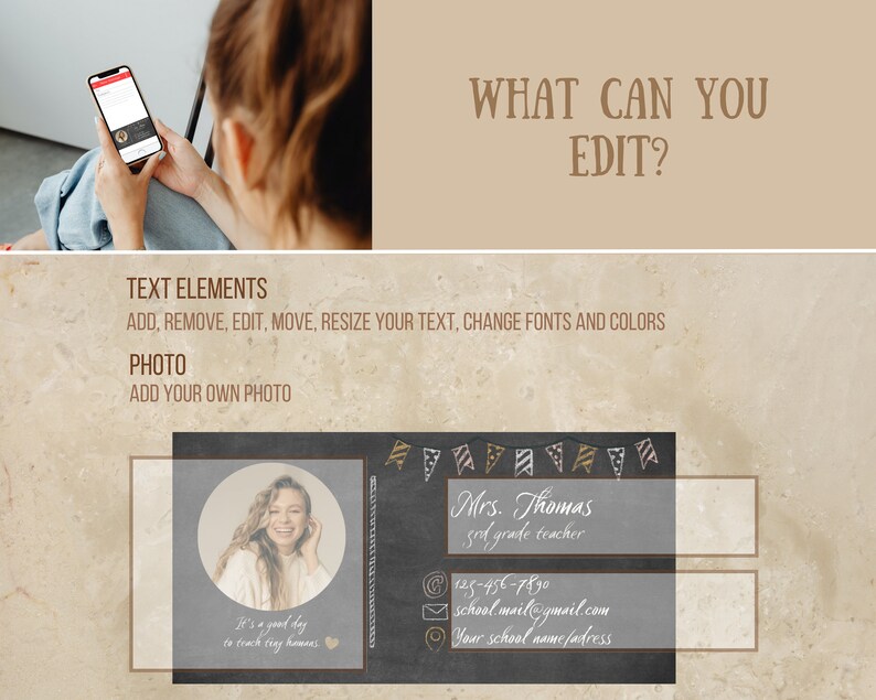Email Signature Teacher Email Signature Canva Template Email Signature ...