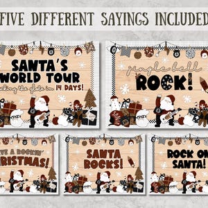 Christmas Bulletin Board Kit December Winter Bulletin Board Retro Rock ...