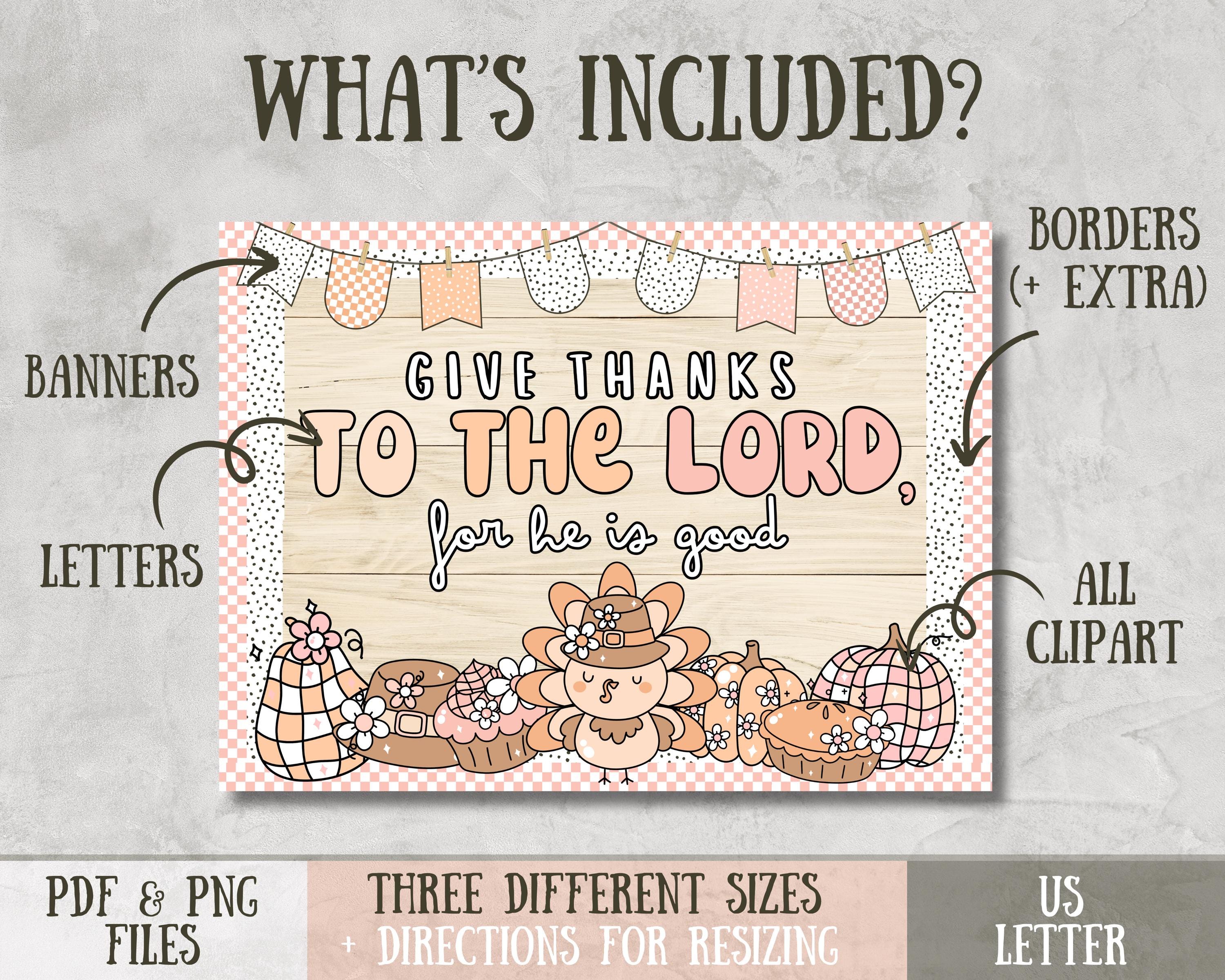 Christian Thanksgiving Bulletin Board Kit Fall Bulletin Board November ...