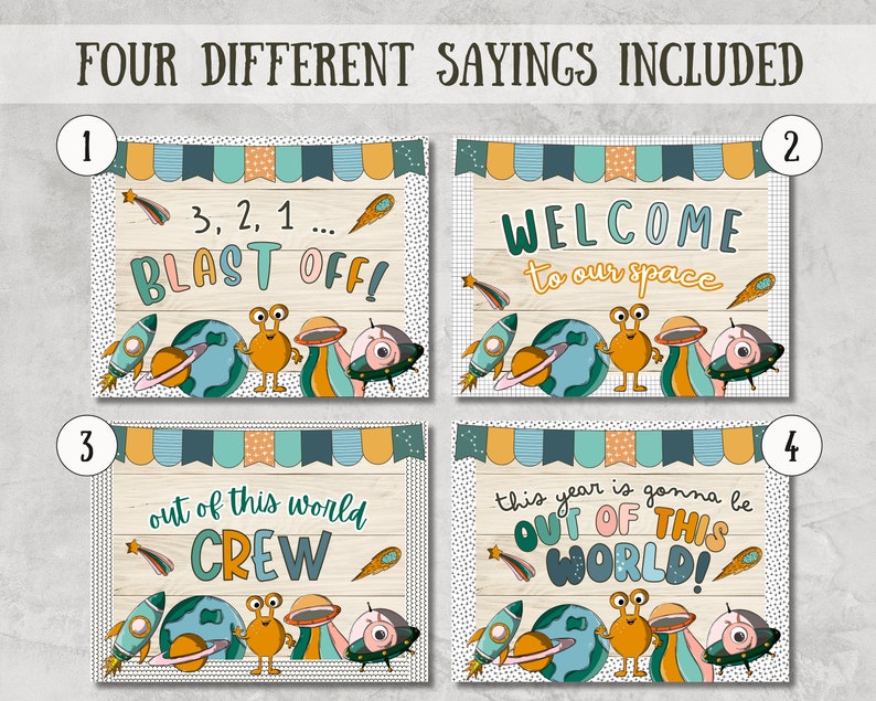 Space Back to School Bulletin Board Kit Welcome Back to School ...