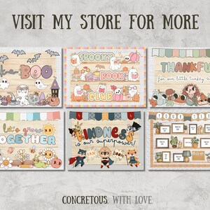 Groovy October Bulletin Board Kit Halloween Fall Bulletin Board Autumn ...