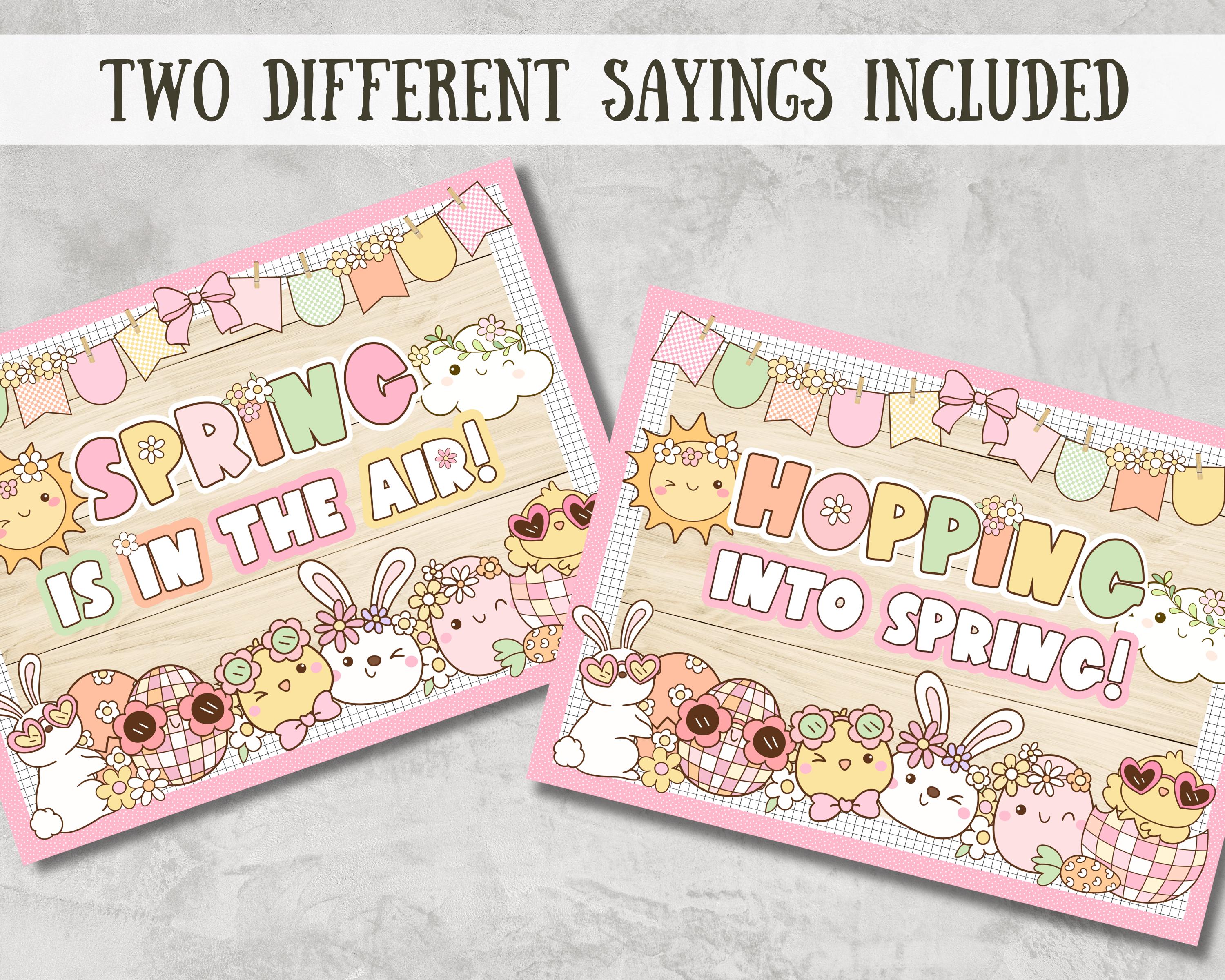 Spring Easter Bulletin Board Ideas April March Bulletin Board Kit Door ...