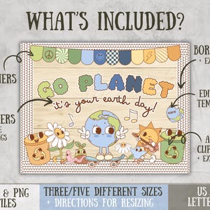 Earth Day Bulletin Board Kit April Bulletin Board Kit Spring Bulletin ...