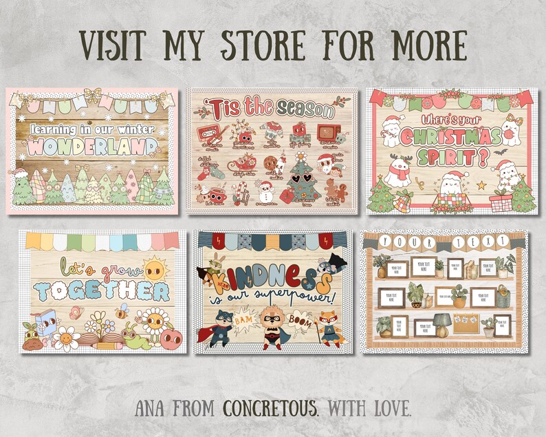 Western Christmas Bulletin Board Kit December Winter Bulletin Board Kit ...