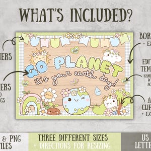 Earth Day Bulletin Board Ideas Spring April Bulletin Board Kit Door ...