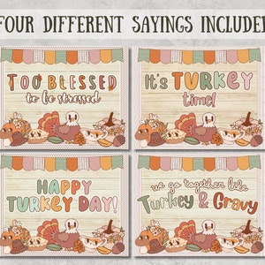 Thanksgiving Bulletin Board Kit Groovy November Bulletin Board Fall ...