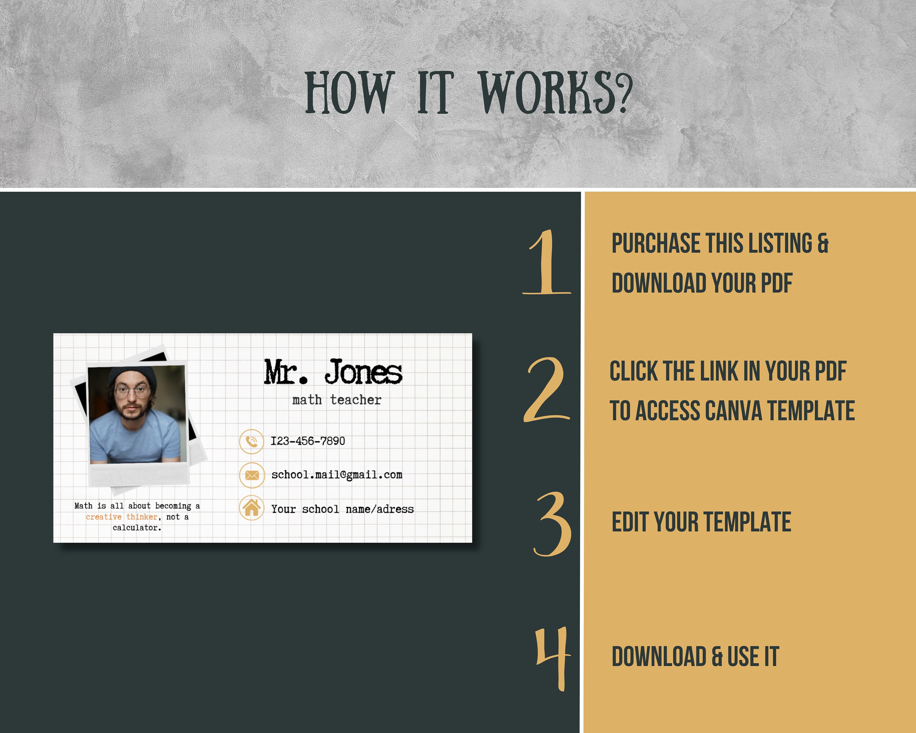 Email Signature Teacher Email Signature Canva Template Email - Etsy