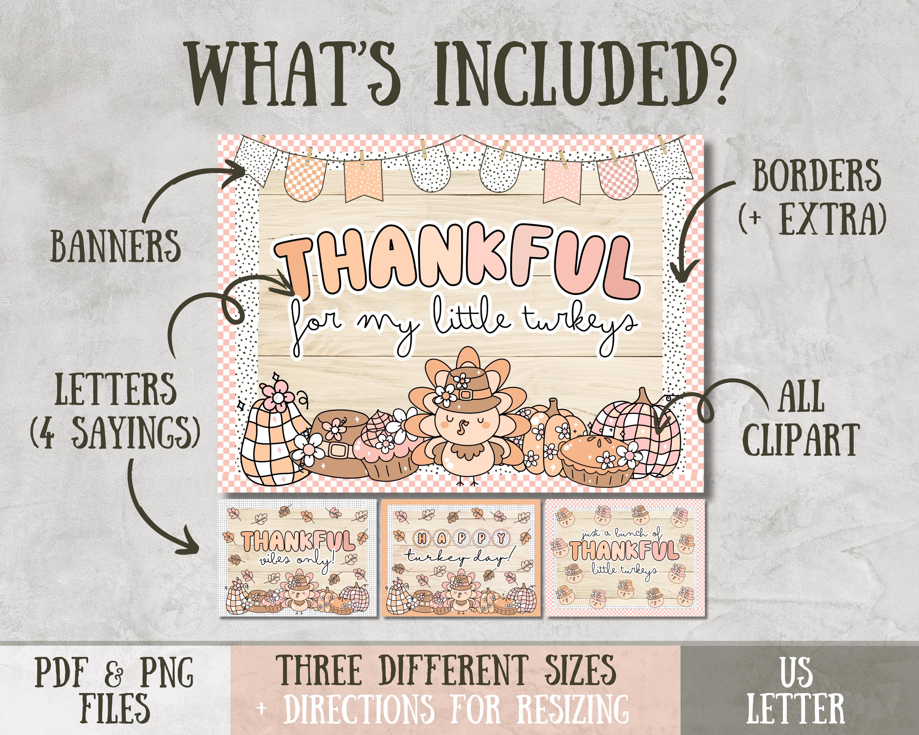 Thanksgiving Bulletin Board Kit Fall Bulletin Board November Bulletin ...