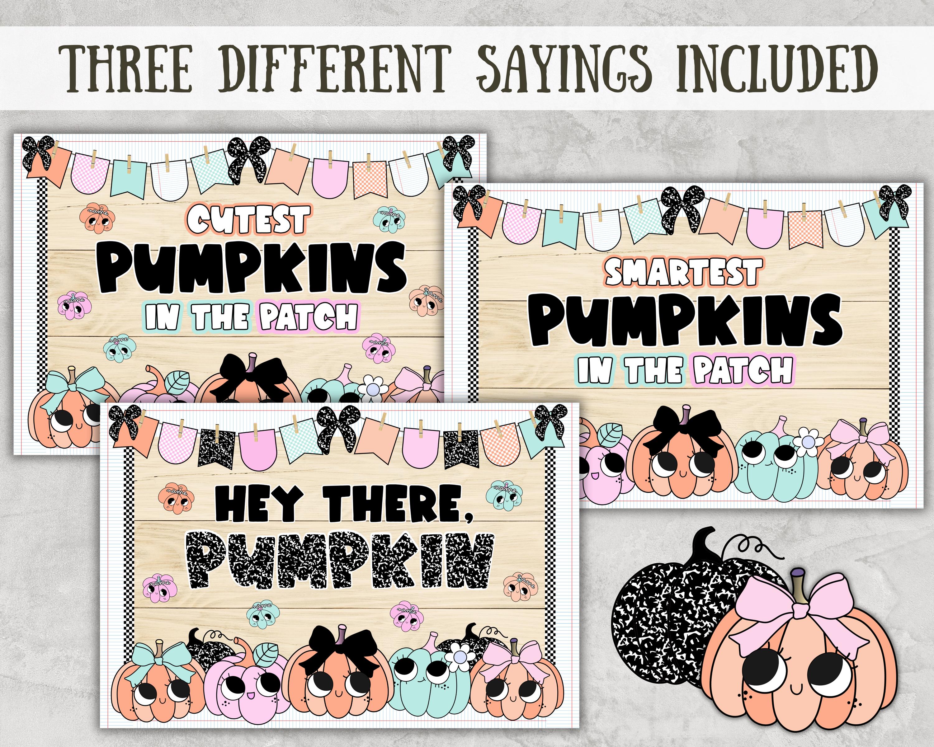 Fall Autumn Bulletin Board Kit Groovy Retro September October November ...