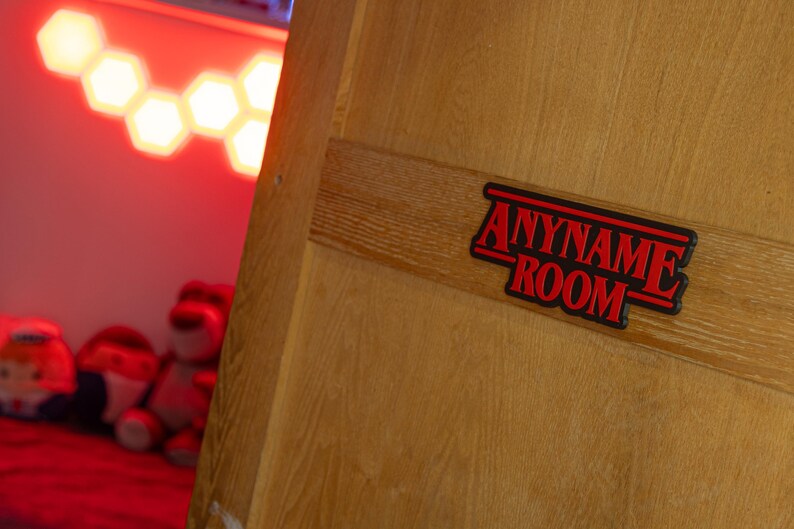 Stranger Things Inspired Door Sign | Personalised Name Plaque | 3D ...