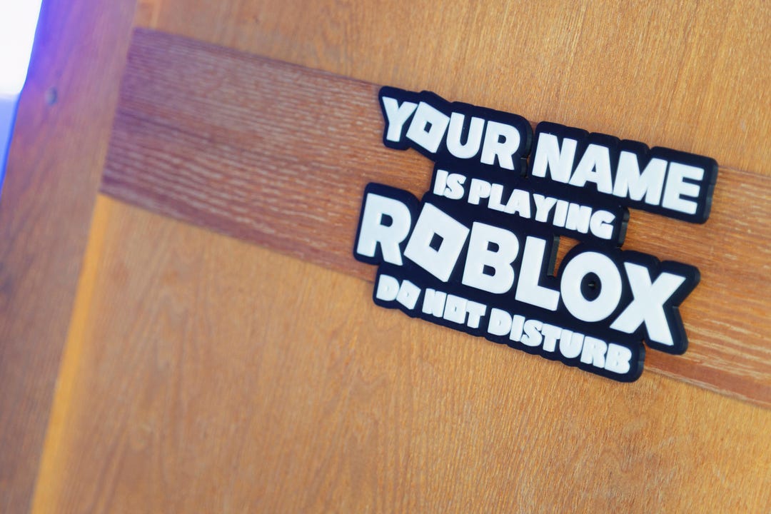 Roblox Do Not Disturb Inspired Door Sign | Personalised Name Plaque ...