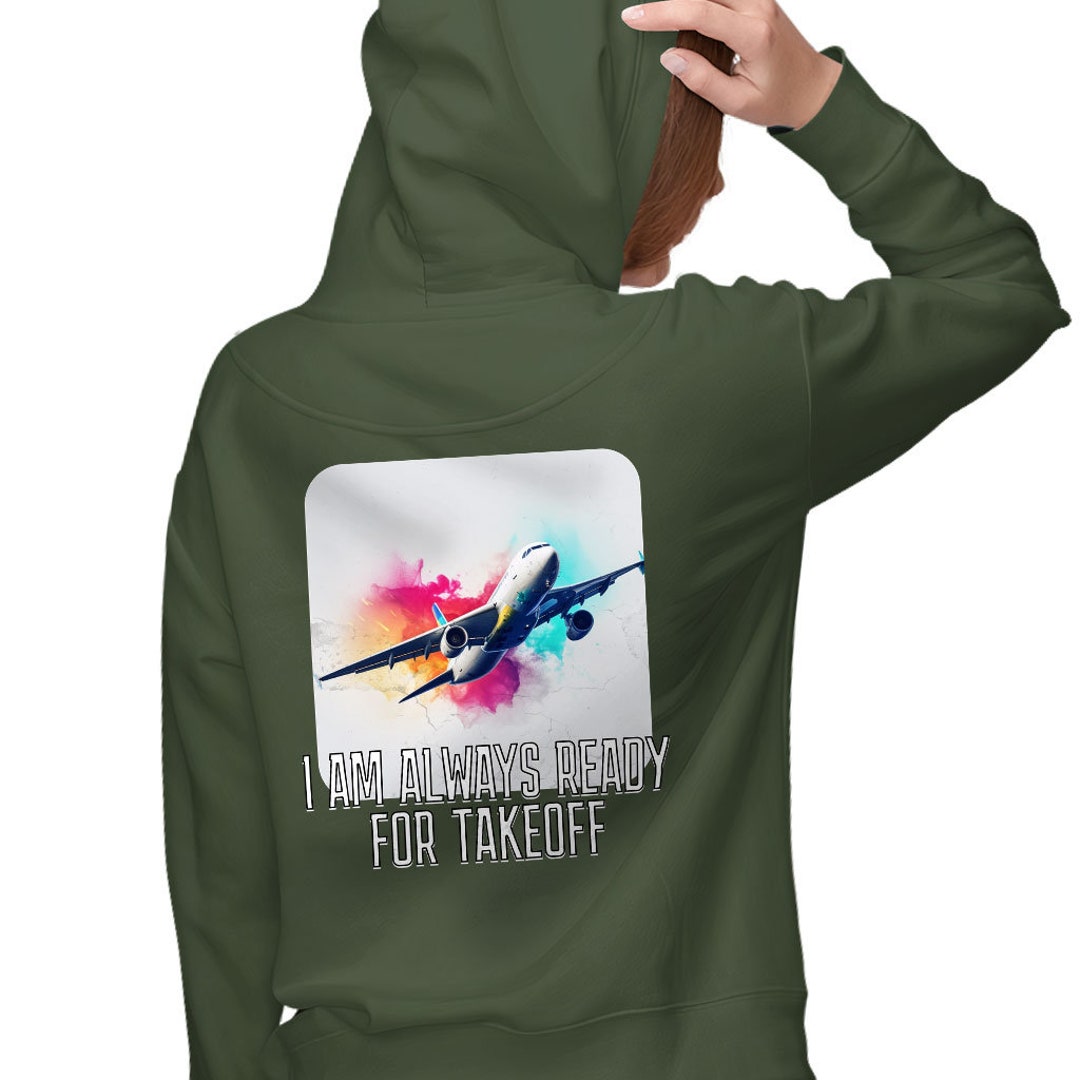 Plane Women's Zip Hoodie - Ready for Takeoff Hooded Sweatshirt - Cool ...