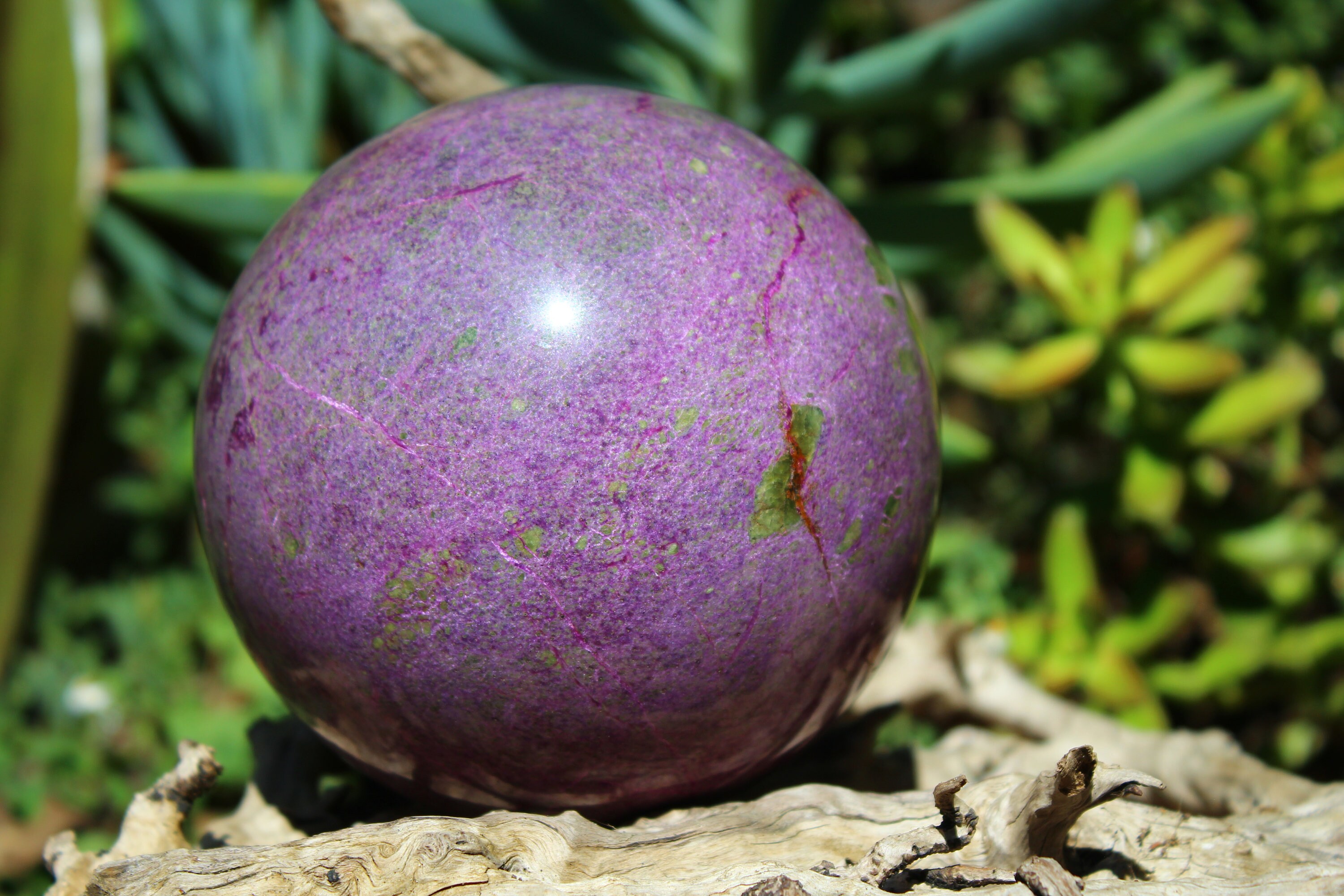 Stichtite and Serpentine Sphere, Atlantasite Sphere, Very Rare, Large ...