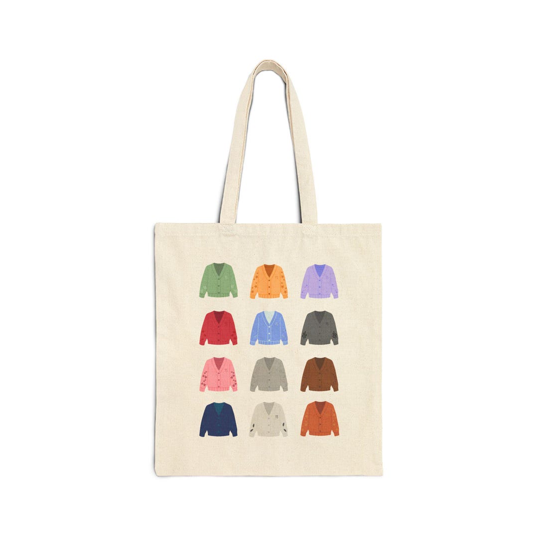 TS Sweater Pattern Tote Bag | Vintage Knit Illustration - Etsy