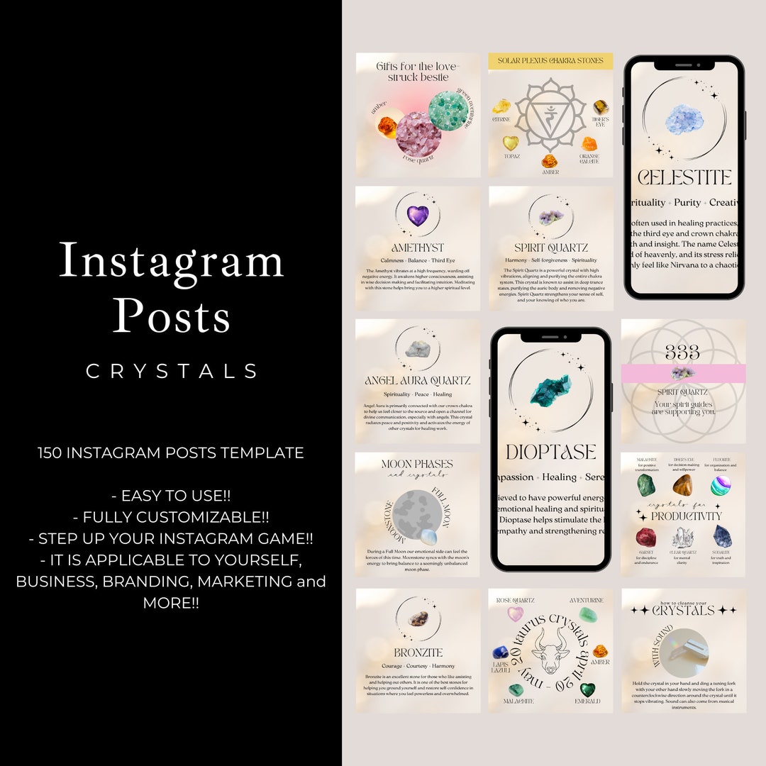Crystal Instagram Posts Digital - Etsy