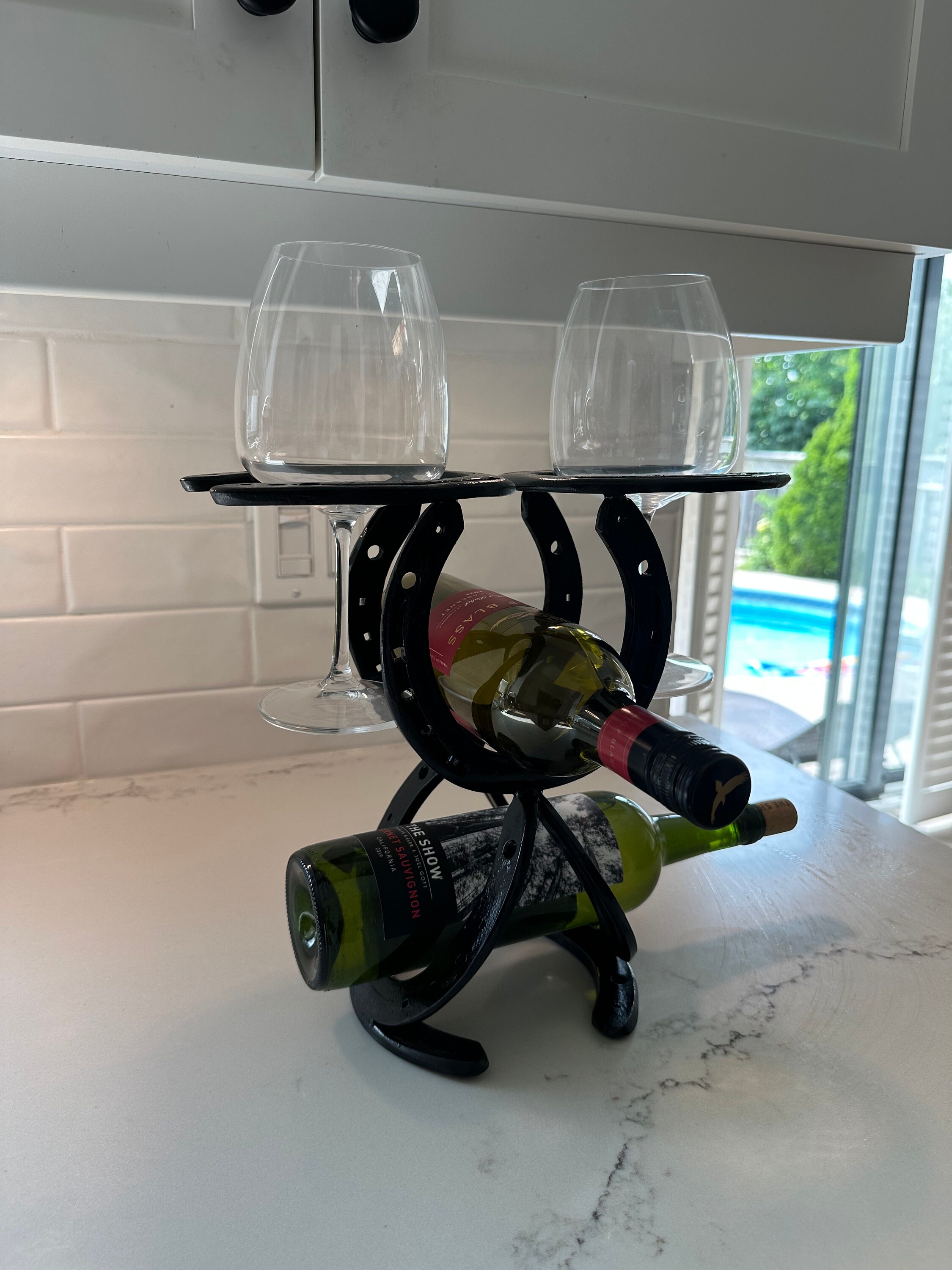 Custom Engraved Rustic Wine Rack - Etsy