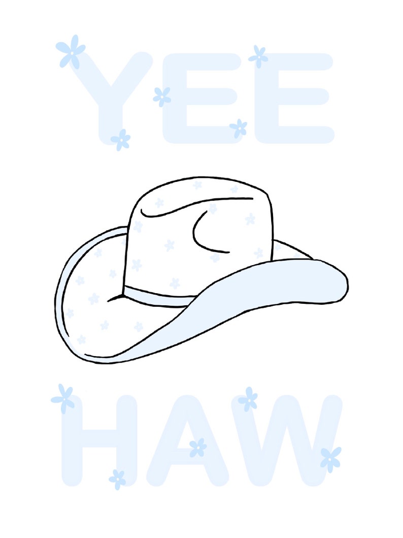 Yeehaw Cowgirl Print, Digital Download, Printable Art, Coastal Cowgirl ...