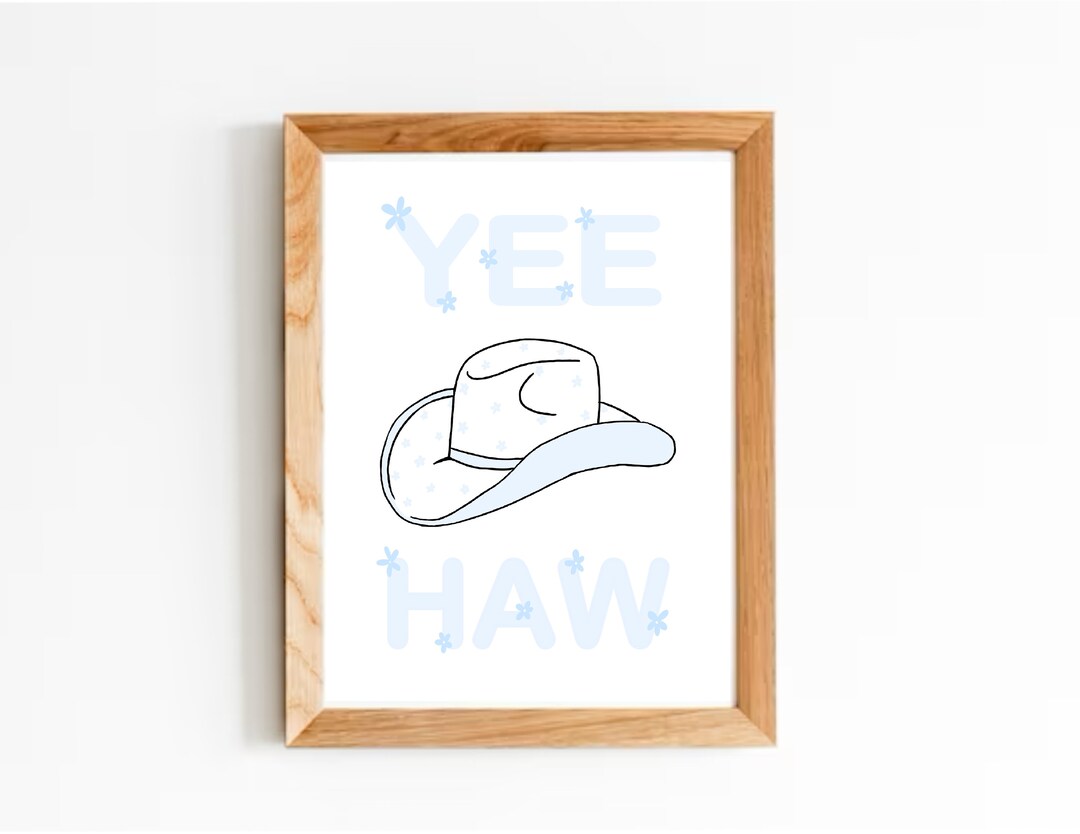 Yeehaw Cowgirl Print, Digital Download, Printable Art, Coastal Cowgirl ...