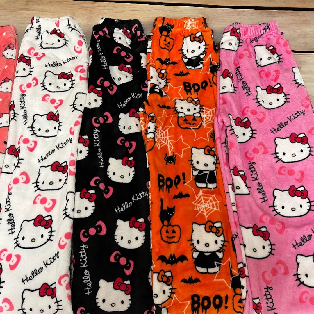 Hello Kitty Pyjama Pants Sanrio Pyjama Pants Kawaii Plush Hello Kitty ...