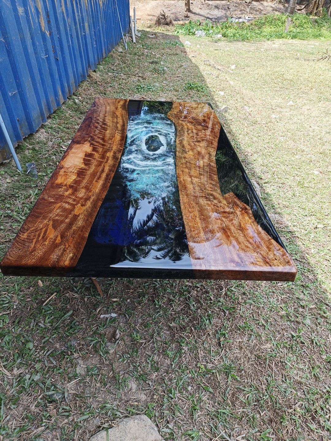 Epoxy Resin Ocean Table, Ocean Table, Resin Ocean Table, Resin River ...