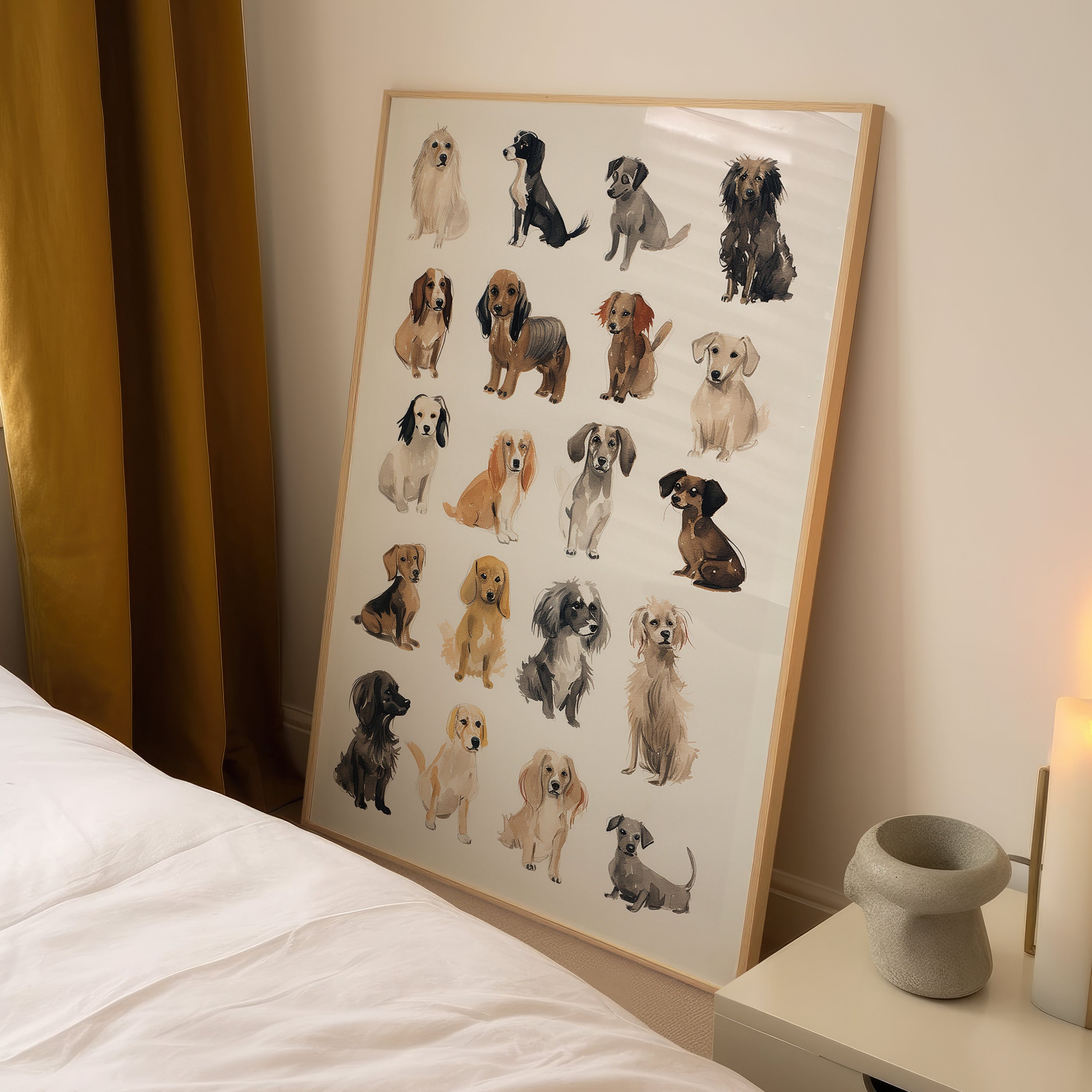 Downloadable Dog Breeds Print, Printable Dog Wall Art, Dog Poster, Dog ...