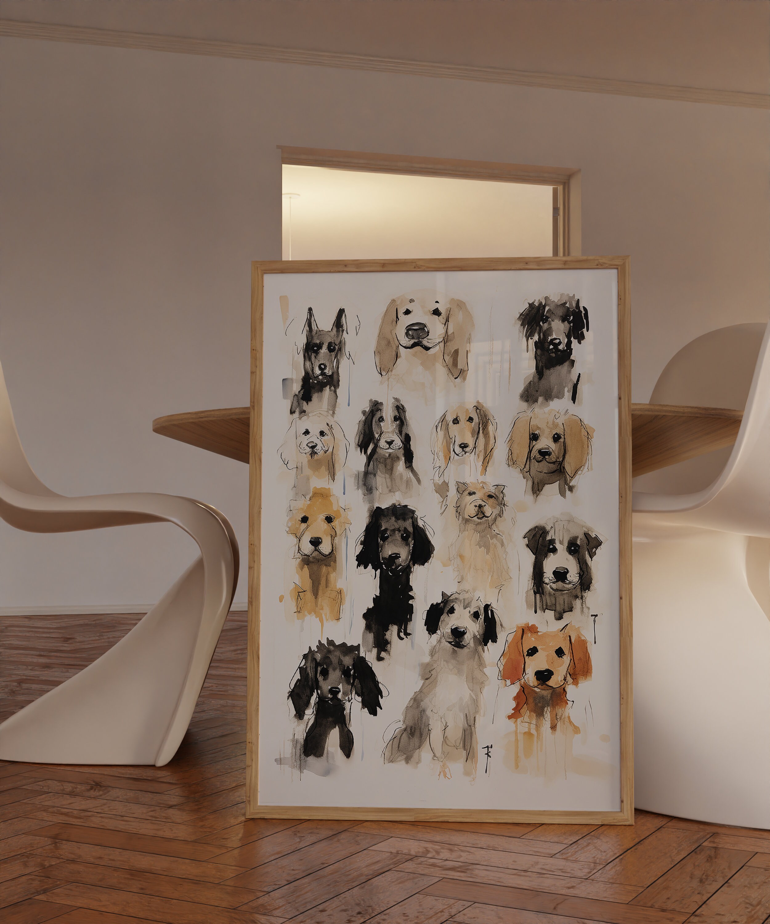 Printable Dog Poster, Dog Breeds, Cute Dog Prints, Pet Poster, Animal ...