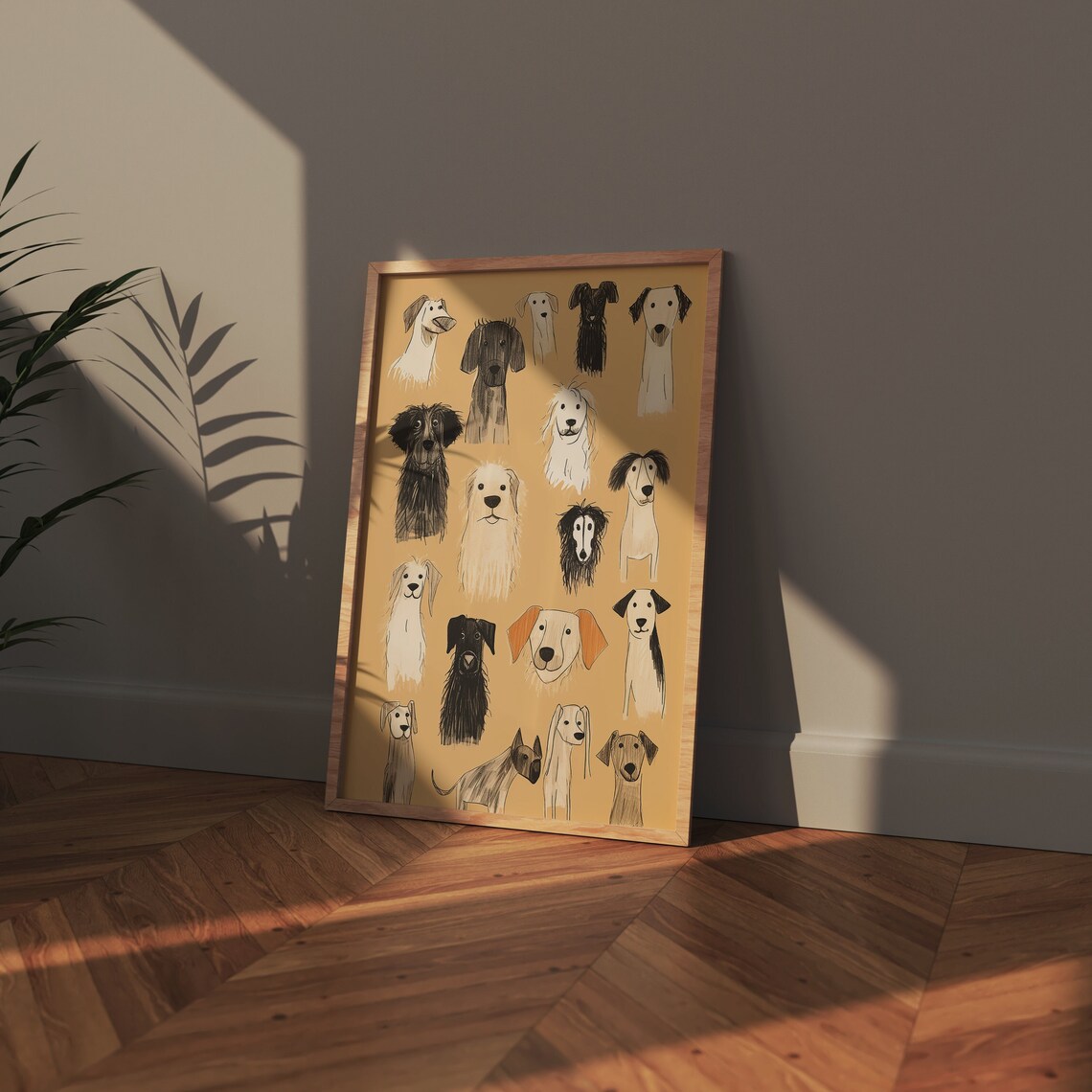 Dogs Illustration Printable Dog Poster Dog Breeds Colorful - Etsy