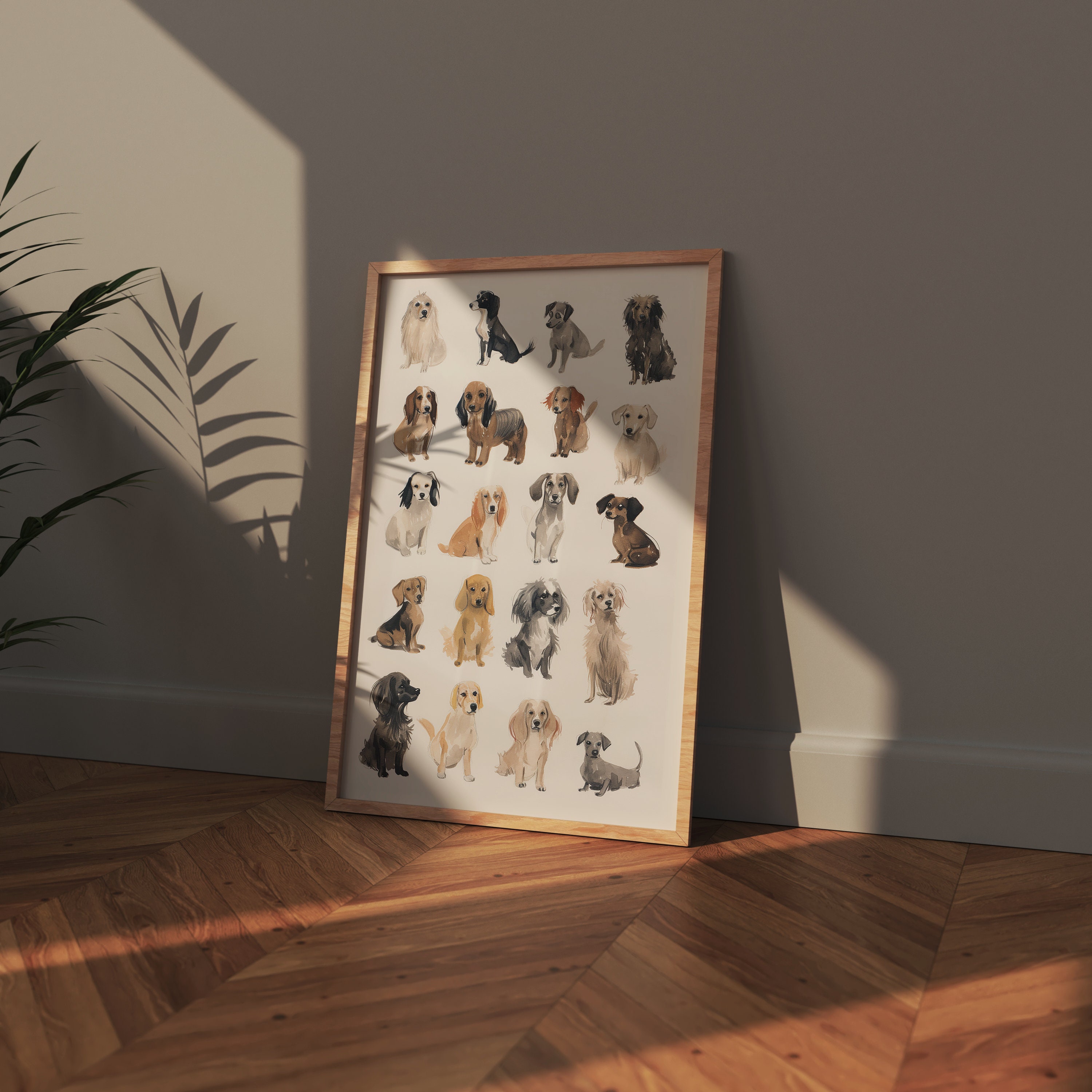 Downloadable Dog Breeds Print, Printable Dog Wall Art, Dog Poster, Dog ...