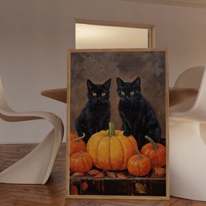 Black Cat Wall Art, Halloween Cat Wall Art, Halloween Decor Indoor ...