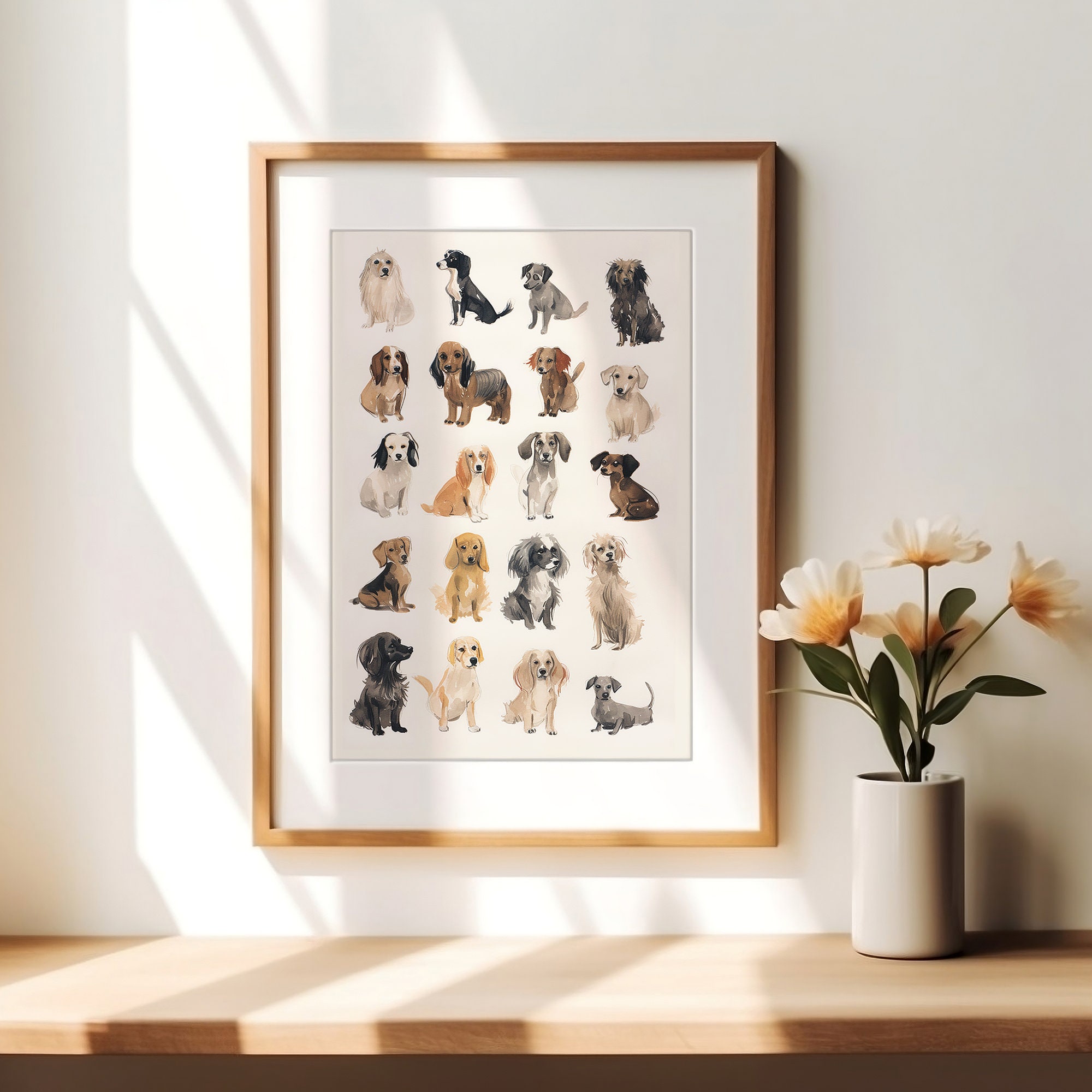 Downloadable Dog Breeds Print, Printable Dog Wall Art, Dog Poster, Dog ...