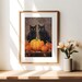 Black Cat Wall Art, Halloween Cat Wall Art, Halloween Decor Indoor ...