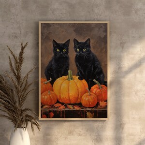 Black Cat Wall Art, Halloween Cat Wall Art, Halloween Decor Indoor ...