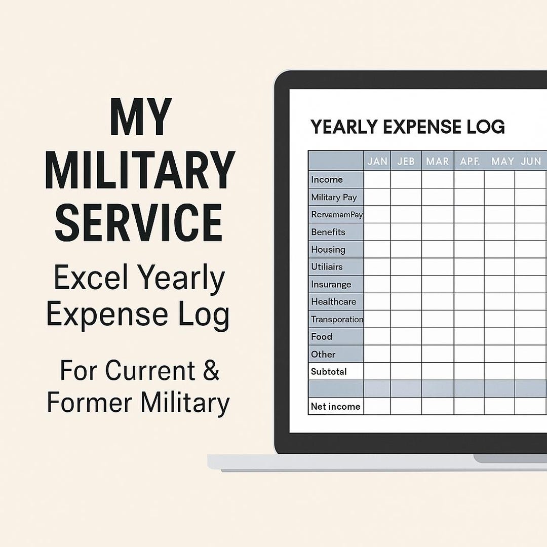 Military Service Record Template | Excel & Google Sheets | Personal ...
