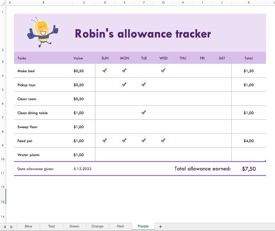 Allowance Tracker Template | Vehicle Log Book Excel | Mileage Log Sheet ...
