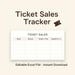 Ticket Sales Tracker Template | Editable Excel Spreadsheet for Events ...