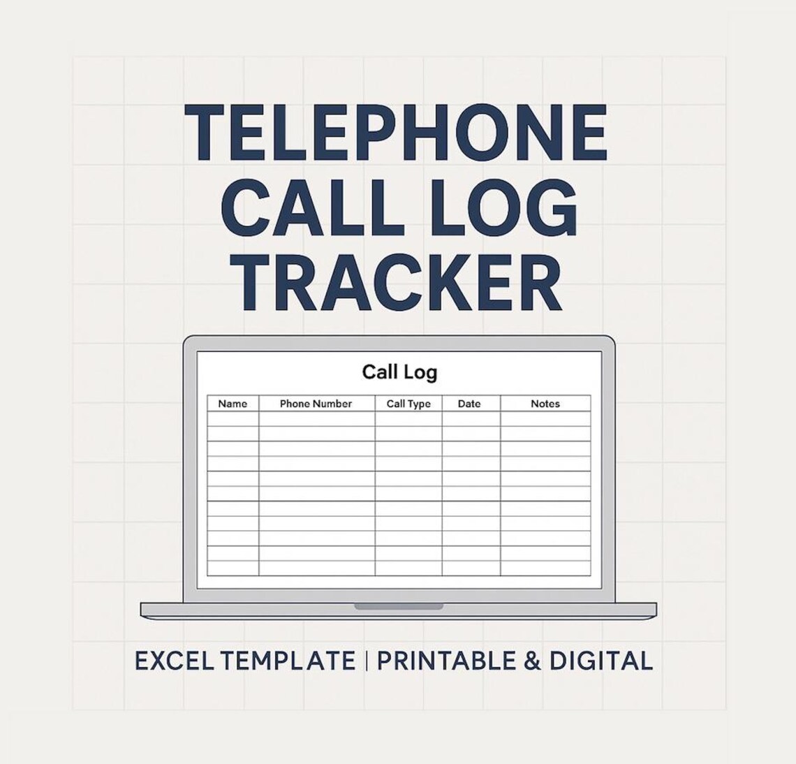 Telephone Call Log Tracker | Excel Template for Incoming & Outgoing ...