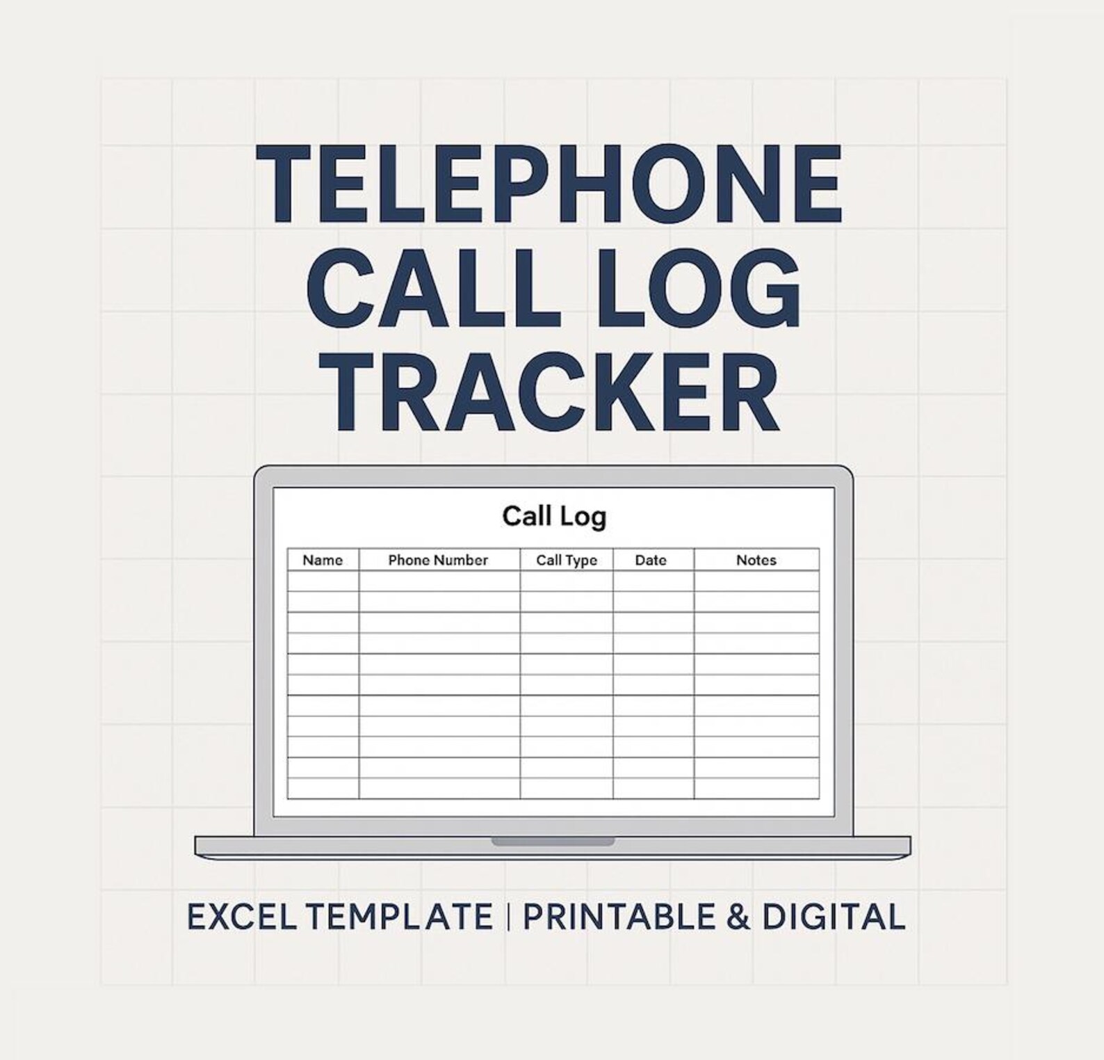 Telephone Call Log Tracker | Excel Template for Incoming & Outgoing ...