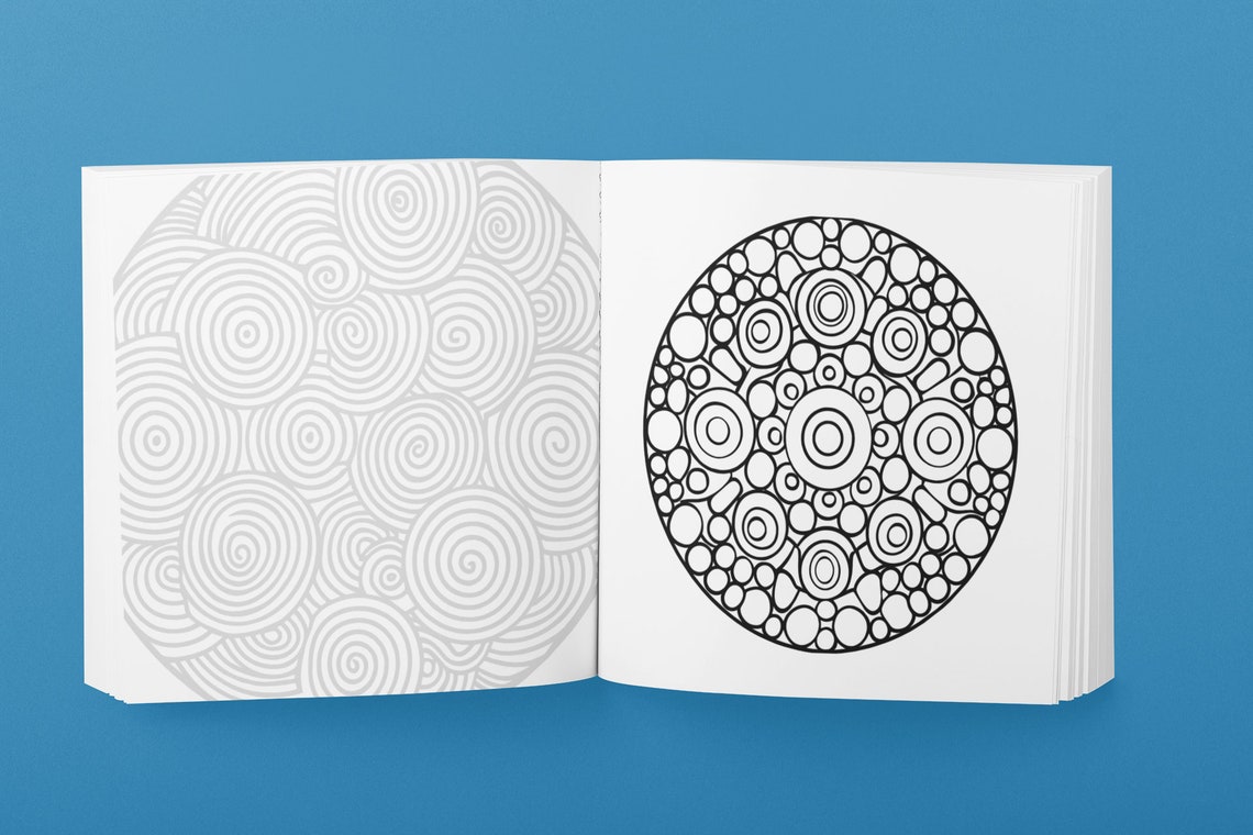 SIMPLE LINES: Curves and Circles Coloring Book. Cute, Bold, Easy ...