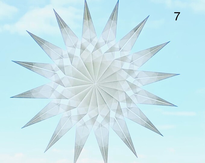 Transparentstern 22 cm gelb aus Transparentpapier - Etsy.de