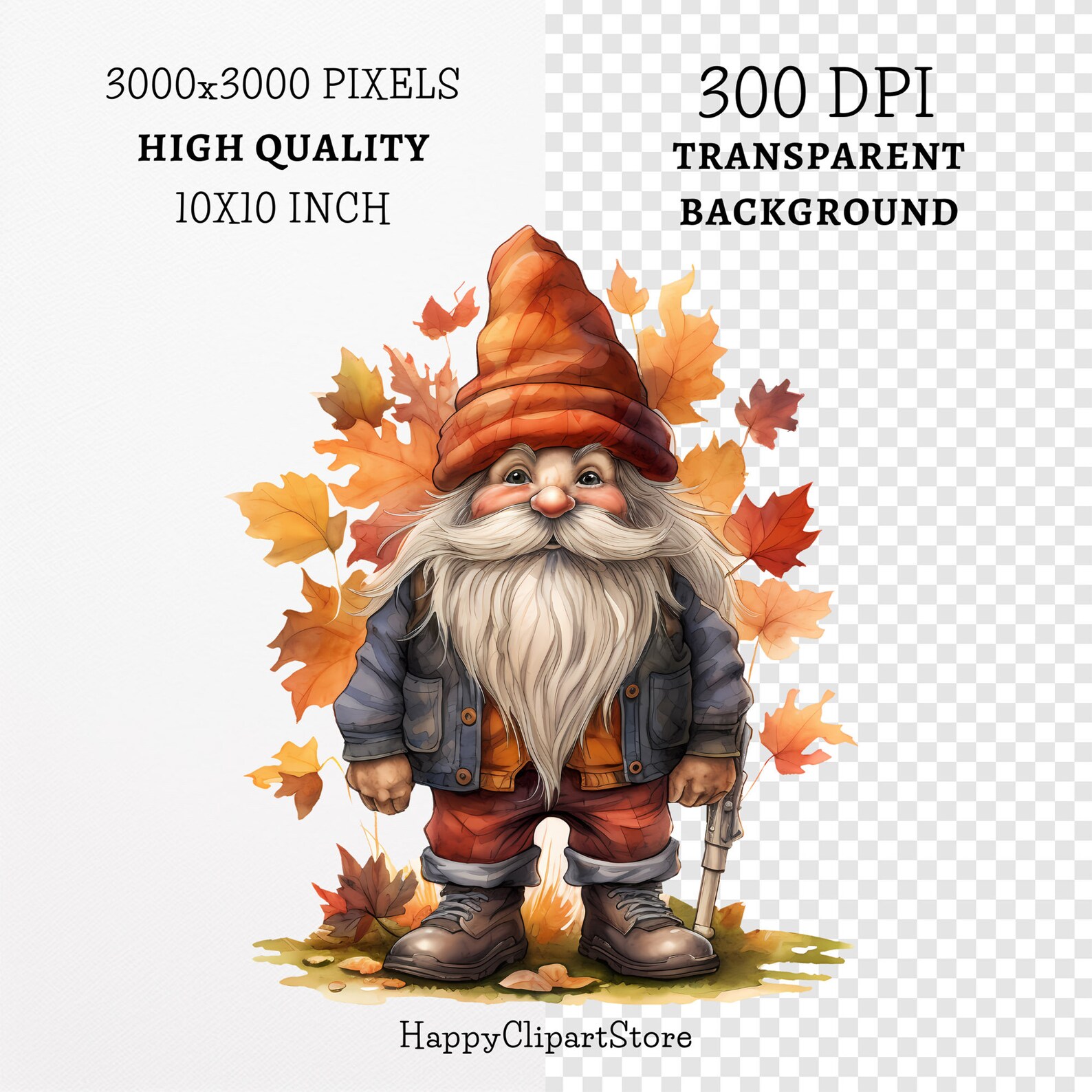 Watercolor Fall Gnome PNG Clipart,29 High Quality Png,autumn Forest ...