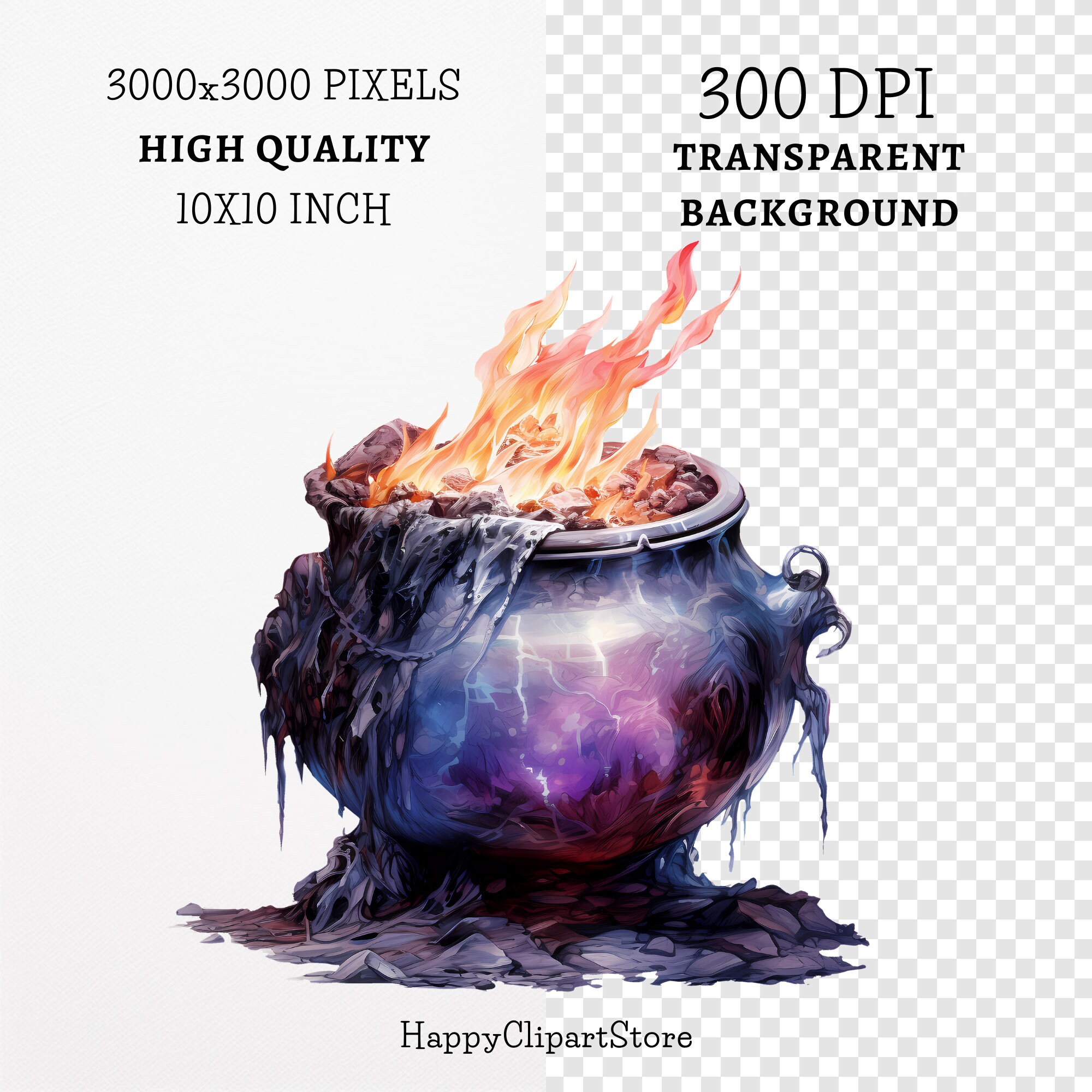Watercolor Fire Witch Png Clipart Bundle,38 High Quality Png,witch Book ...