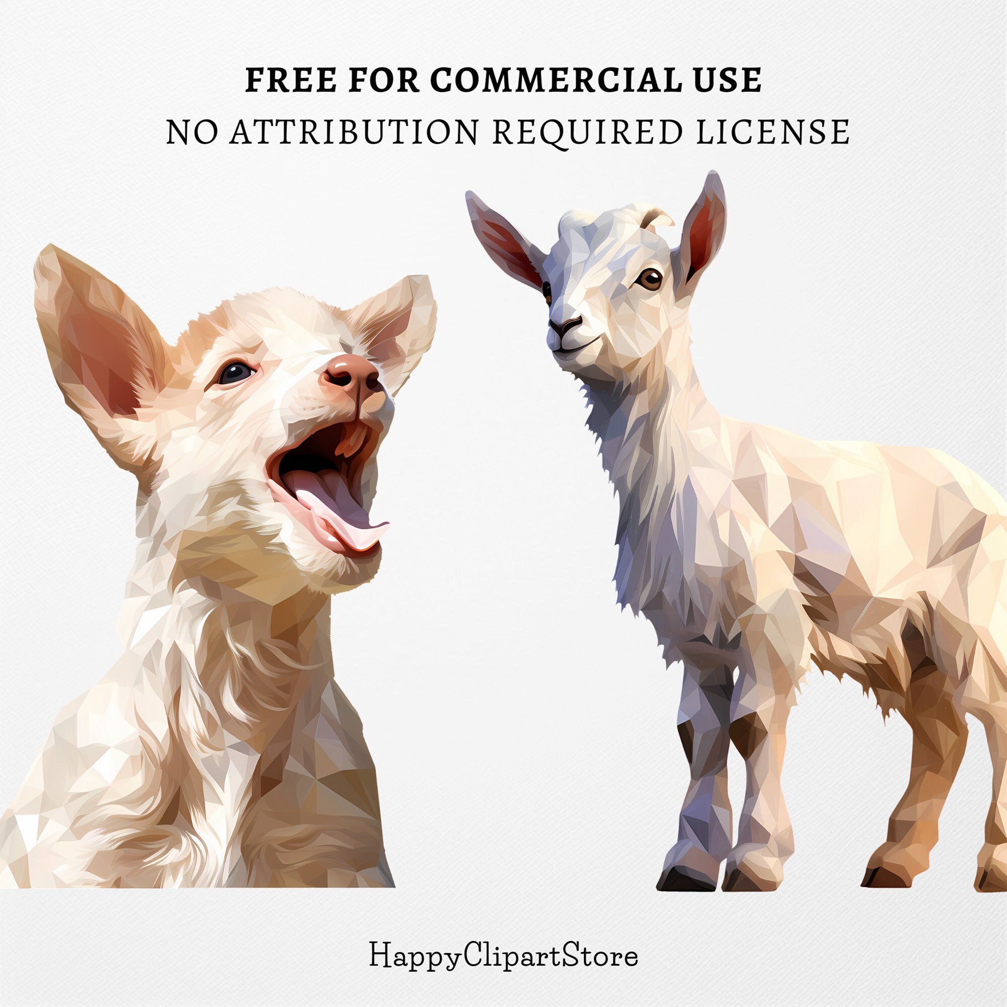 Baby Goat Clipart Bundle,12 High Quality Png,baby Farm Animals,nursery ...