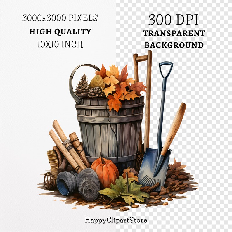 Watercolor Fall Garden PNG Clipart,31 High Quality Png,fall Garden PNG ...