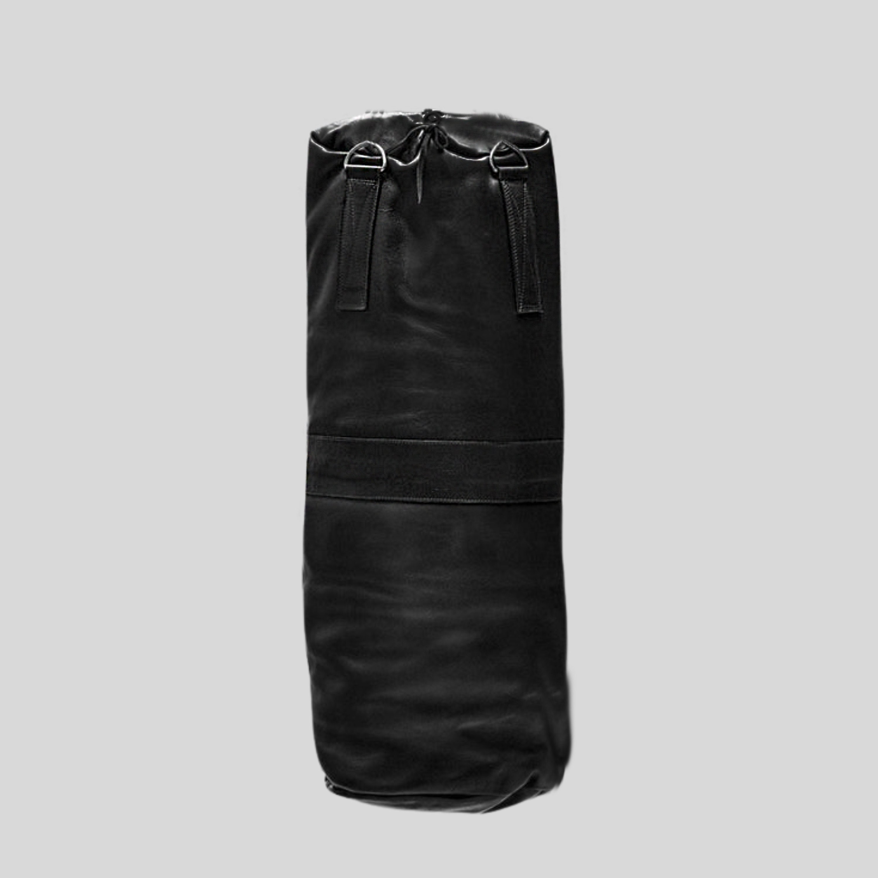 Black Leather Punching Bag, Boxing Bag for Gym, Boxing Training Gear ...