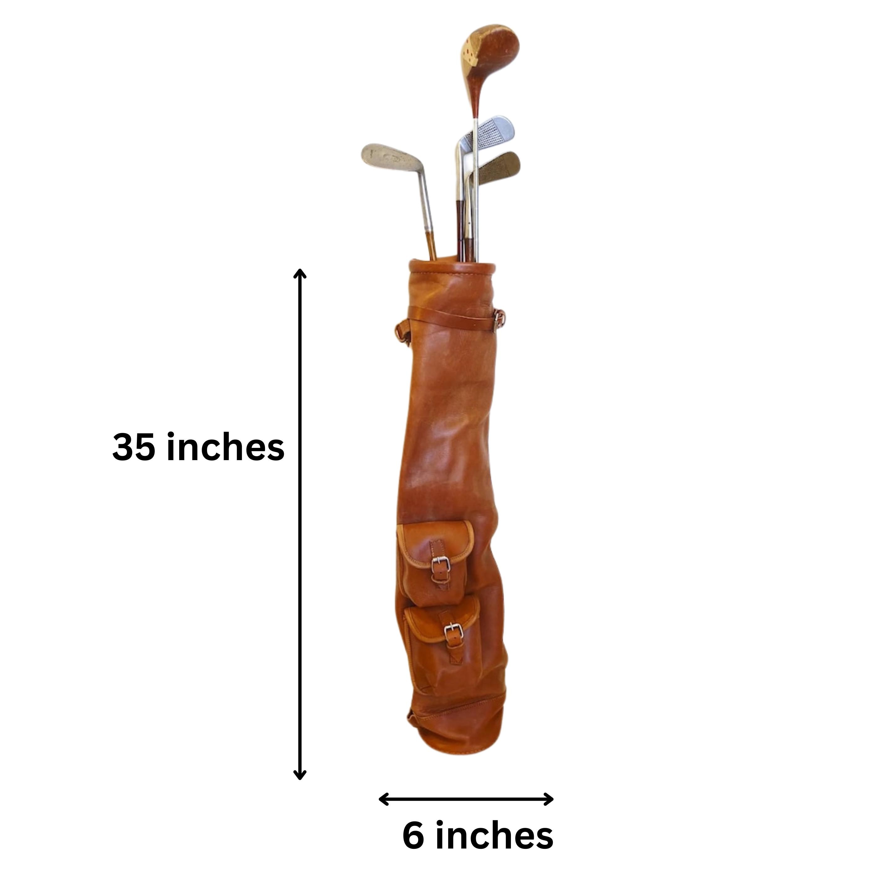 Handmade Buffalo Leather Golf Bag: Vintage Sunday Club Style - Etsy