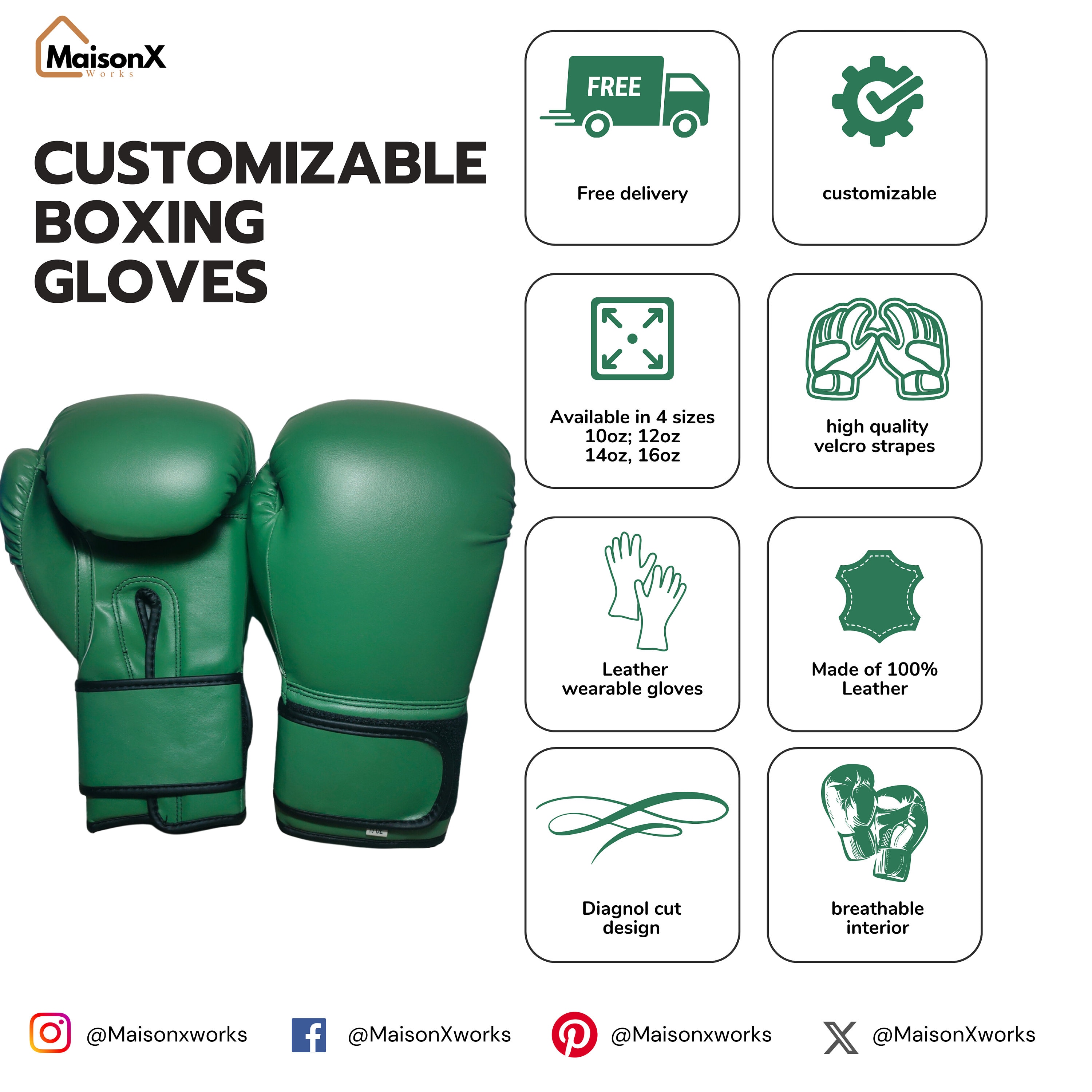 Premium Boxing Gloves, Personalized Boxing Gloves, Winning Boxing Gear ...