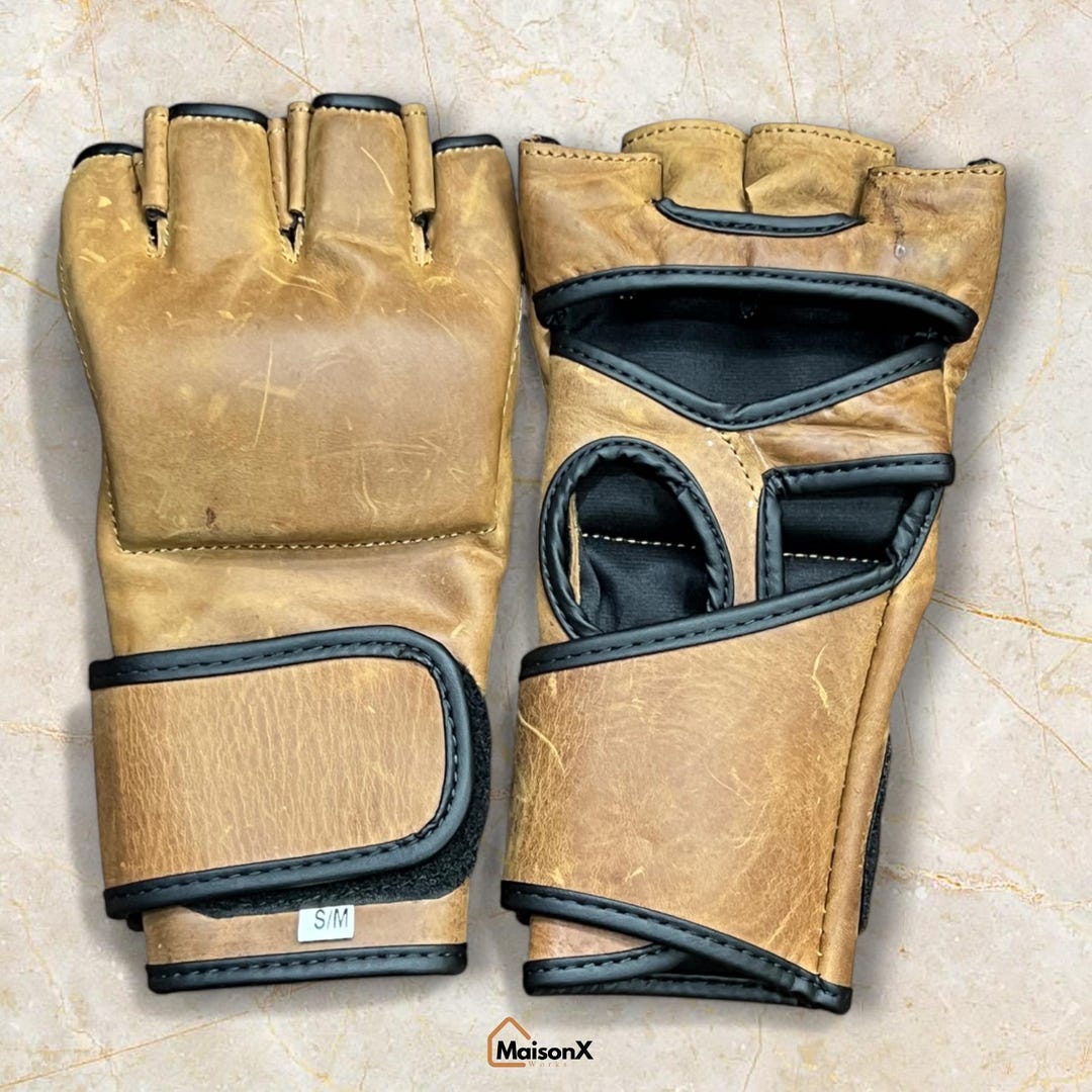 MMA Leather Grappling Gloves, UFC Like Gloves, Premium Combat Sports ...