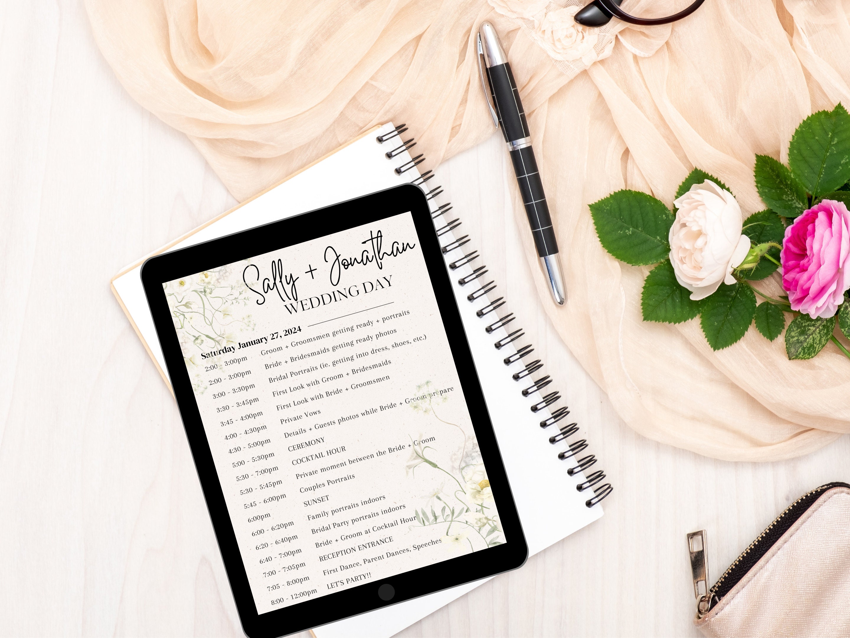 Wedding Photography Timeline Template - Etsy